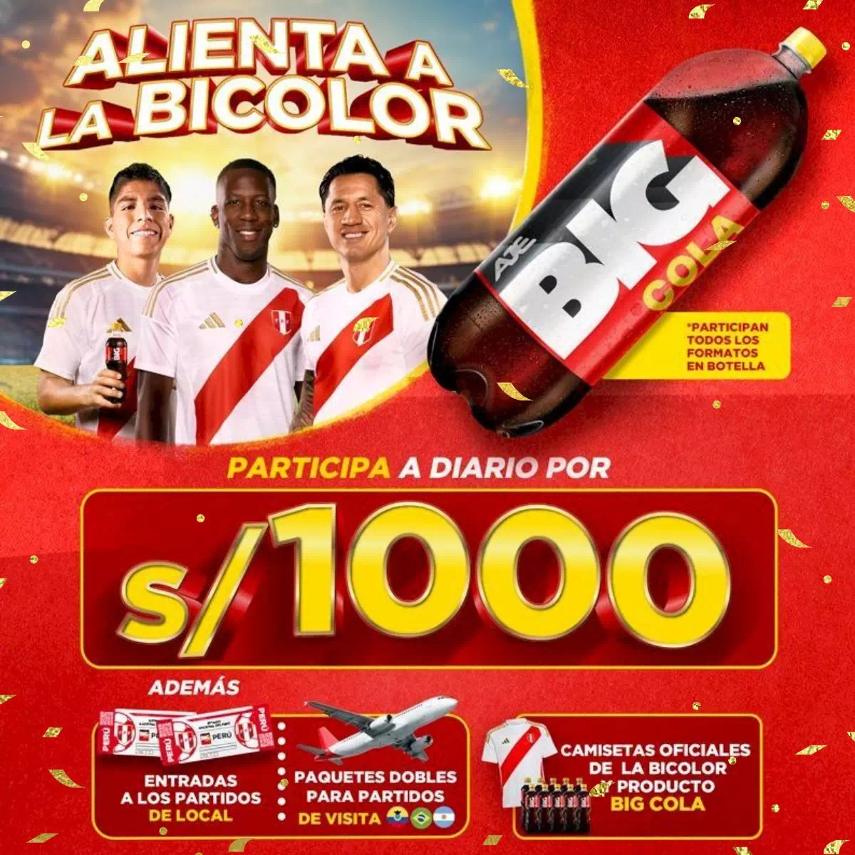 Promo Big Cola Alienta a la Bicolor 2024 - Perú Promo
