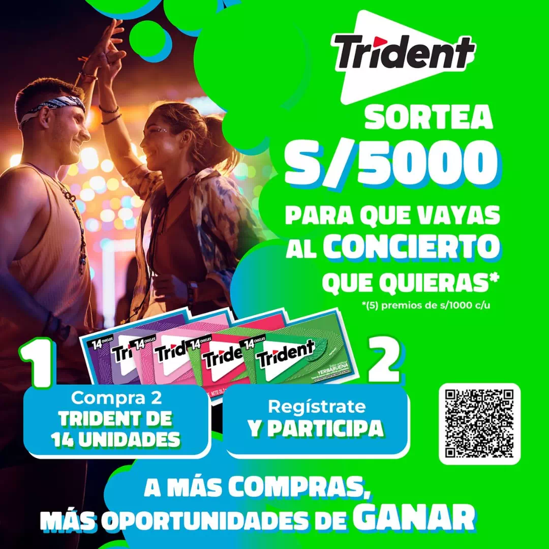 Promoción “Trident te Lleva al Concierto que Quieras” 2025 - Perú Promo